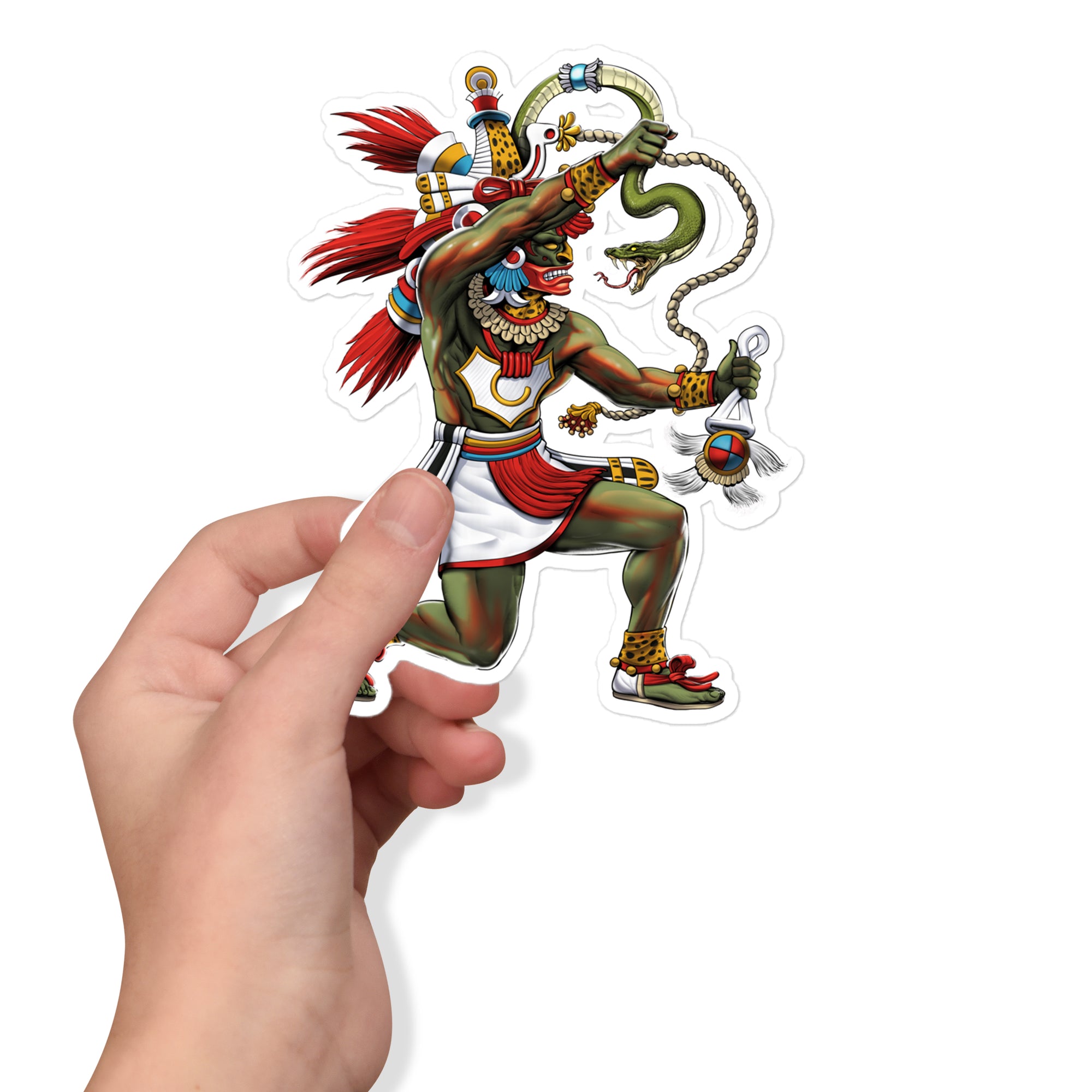 Quetzalcoatl Aztec Serpent God Sticker - Serpent Sun