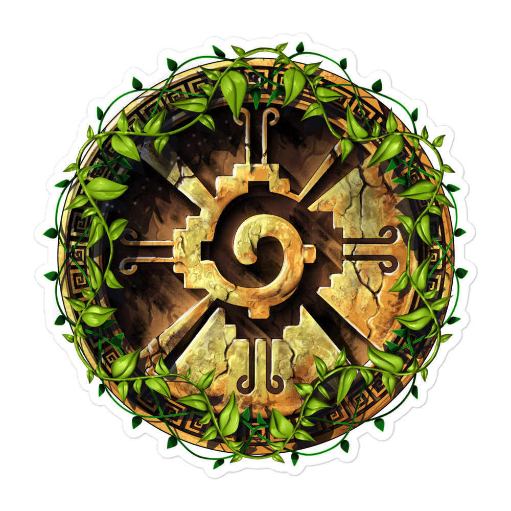 Mayan Hunab Ku Symbol Sticker - Serpent Sun